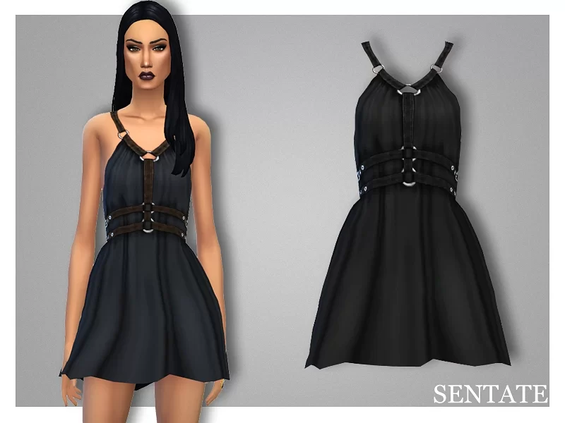 Платье Abernathy Dress для Sims 4 скачать / Одежда для Симс / SimsHUB