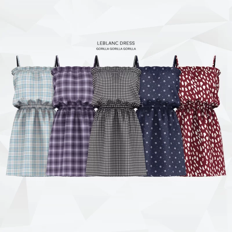 Платье Leblanc Dress для Sims 4 скачать / Одежда для Симс / SimsHUB