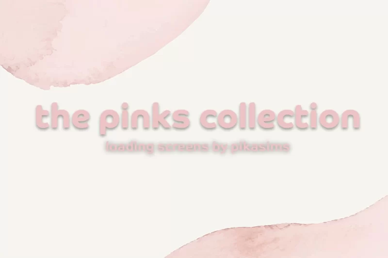 Набор фонов для экрана загрузки - the pink loading screens.. для Sims 4 ...