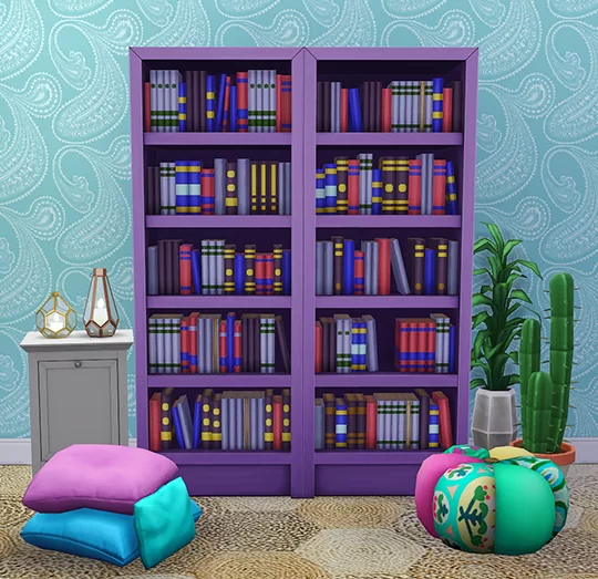 Книжный шкаф Towering Intellect Dual Book Case для Sims 4 скачать ...