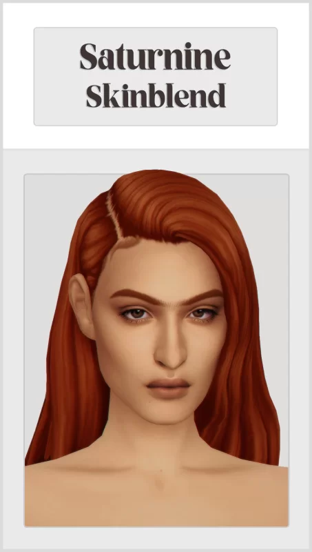 Скин лица Saturnine Skinblend для Sims 4 скачать / Моды для Симс