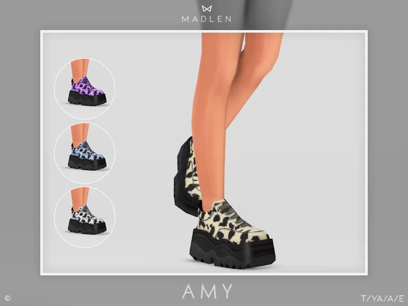 Сникеры Amy Shoes для Sims 4 скачать / Обувь для Симс