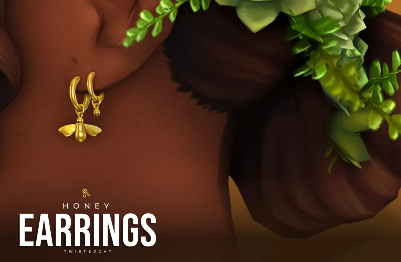 Пирсинг сет Honey Earring Set для Sims 4