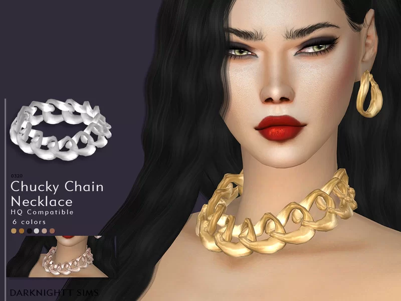 Цепь Chucky Chain Necklace для Sims 4